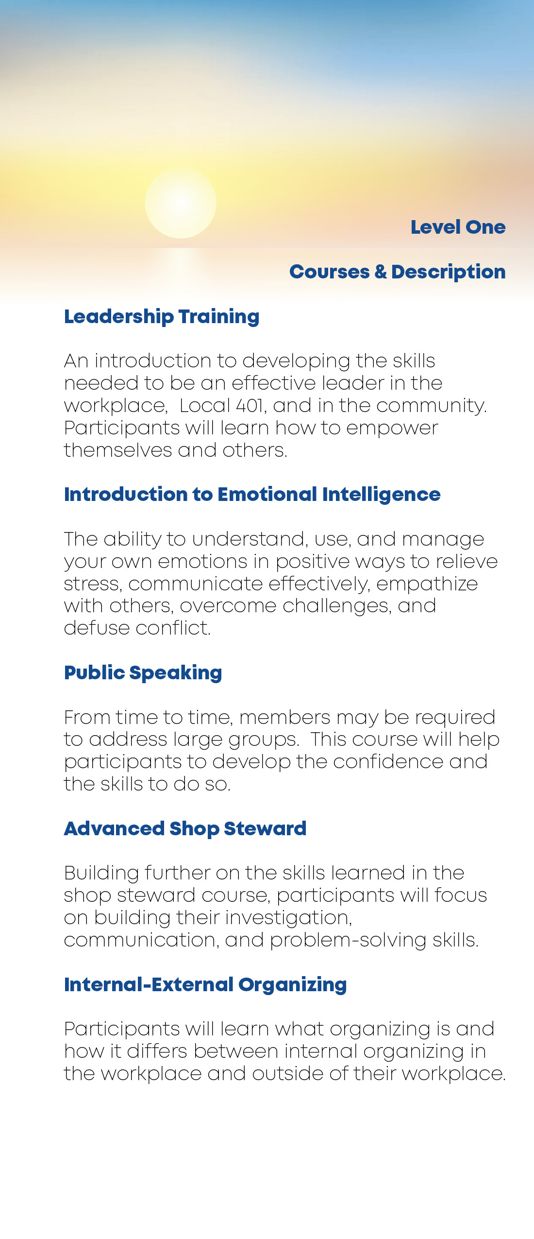 Leadership Academy | UFCW Local 401