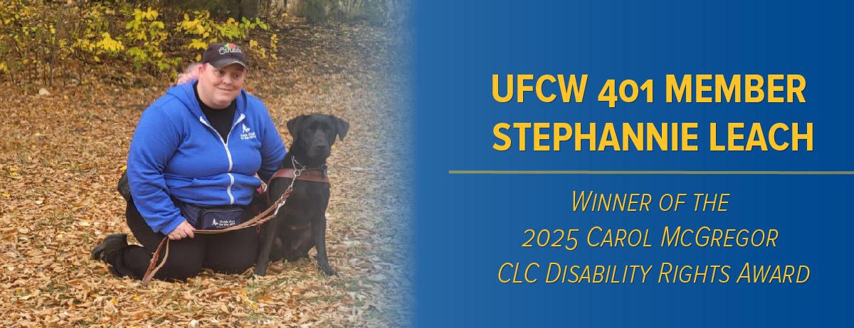 UFCW 401 Member Stephannie Leach Wins Disability Rights Award! | UFCW ...